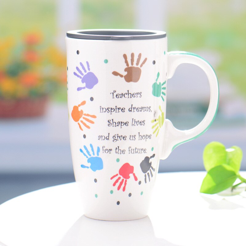 ceramic cup European and American style mug Art pa... – Grandado