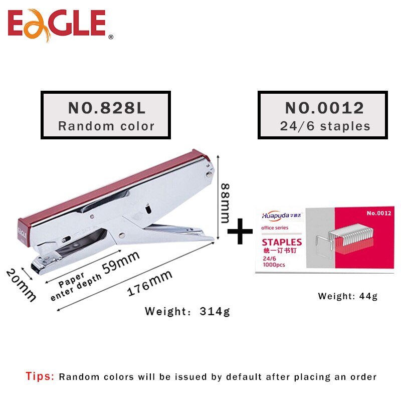 EAGLE 828L Metal Handheld Stapler Labor-saving Lar... – Vicedeal
