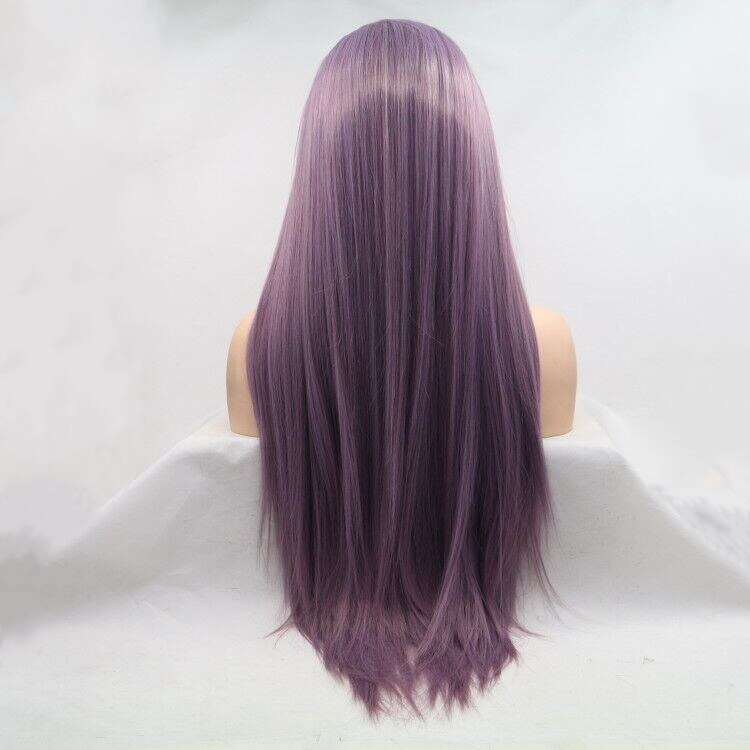 Marquesha Realistic Looking Long Straight Lavender... – Vicedeal