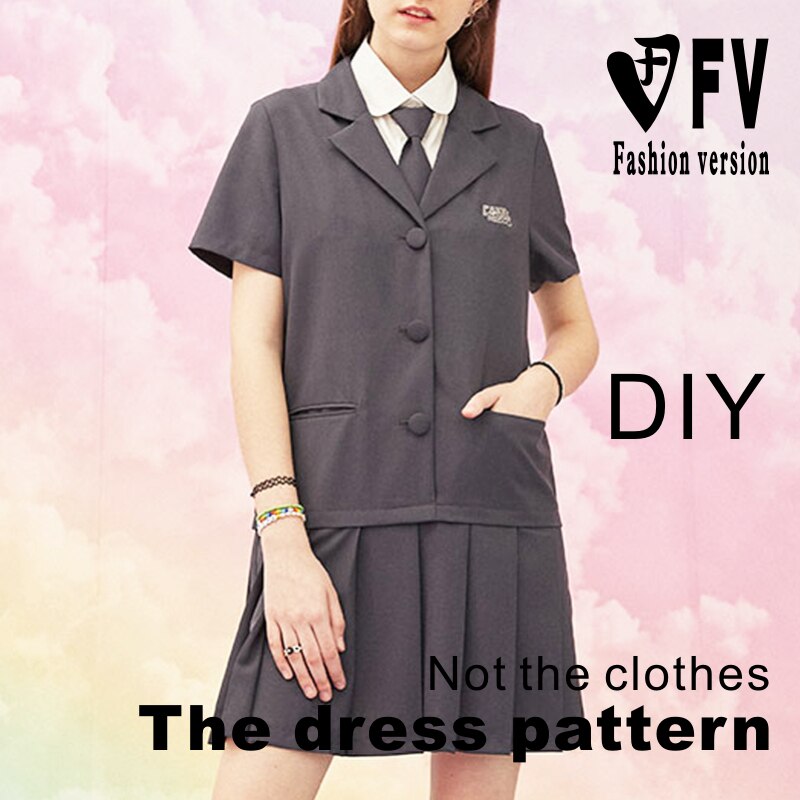 Retro college style JK uniform dress pattern cloth... – Vicedeal