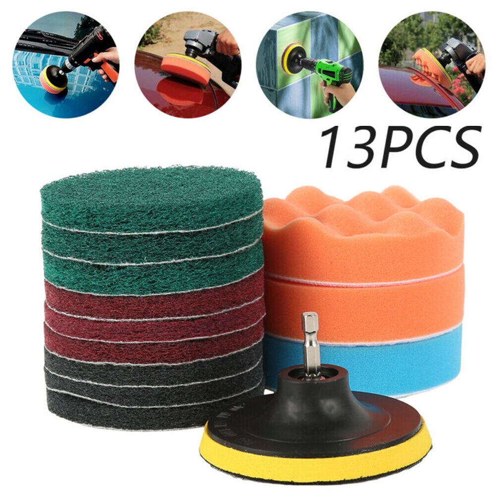 Power Scrub Pad Polishing sponge set Tile Tire Kit... – Grandado