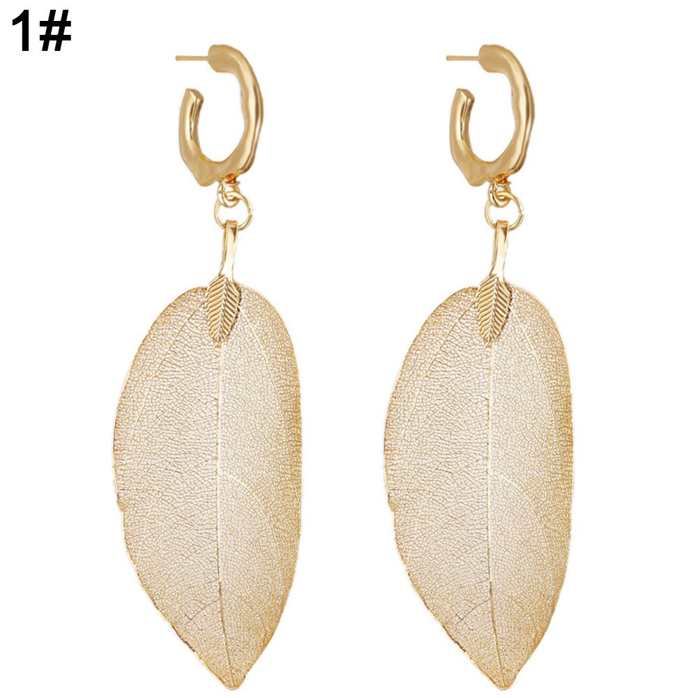 Bohemian Vintage Women Rhinestone Teardrop Leaf Ea... – Grandado