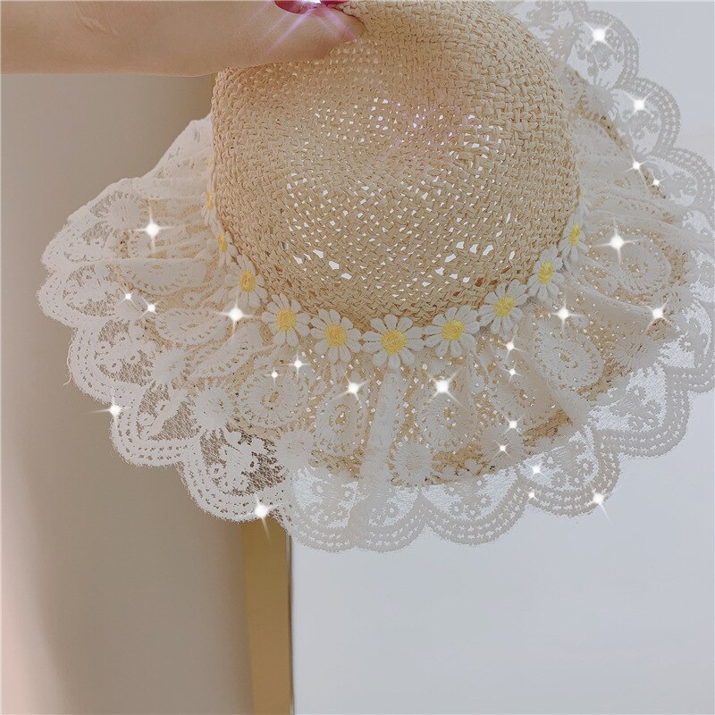 Kids Straw Sunscreen Hat Summer Sunshine Block Bea... – Vicedeal