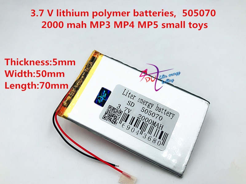 2000mAh 505070 3.7V lithium polymer battery mobile... – Grandado
