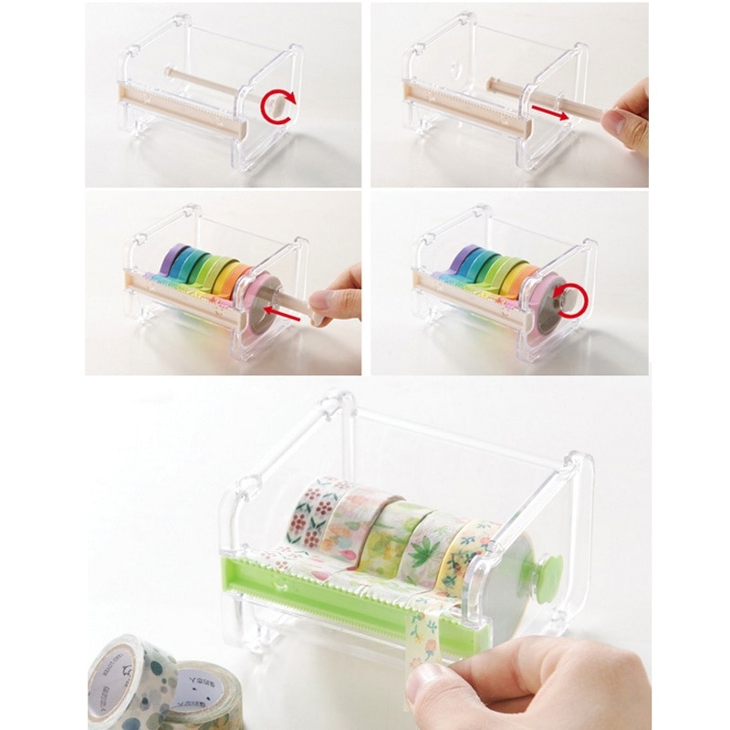 Mini Adhesive Tape Dispenser Organizer Japanese St... – Grandado