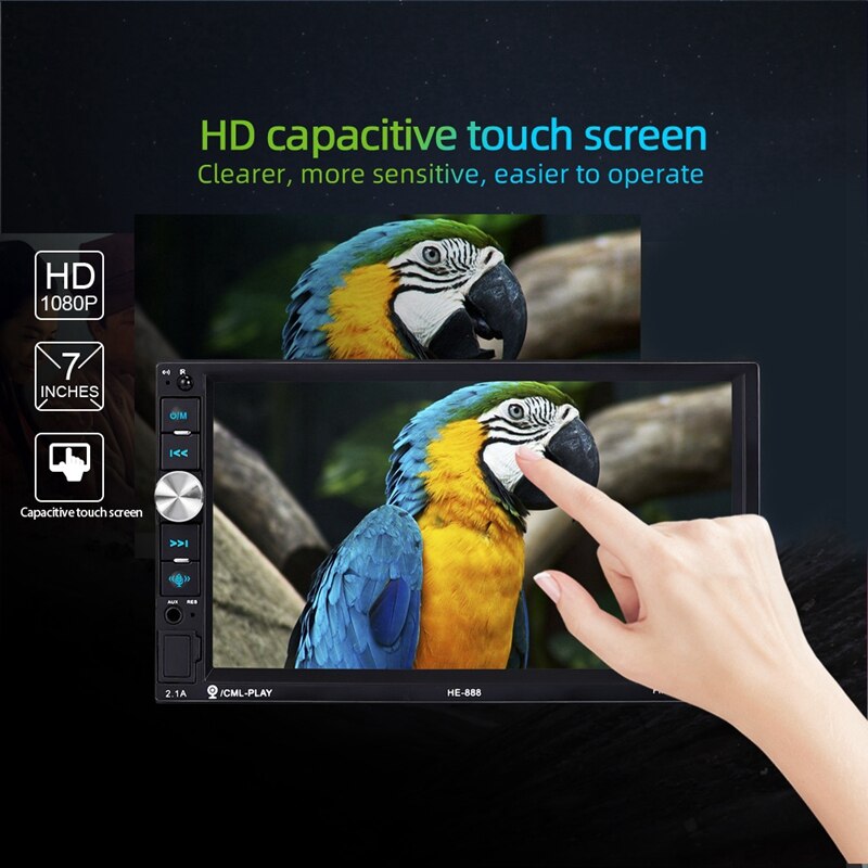 7 Inch Double 2 DIN Car MP5 Player Wireless Press ... – Grandado