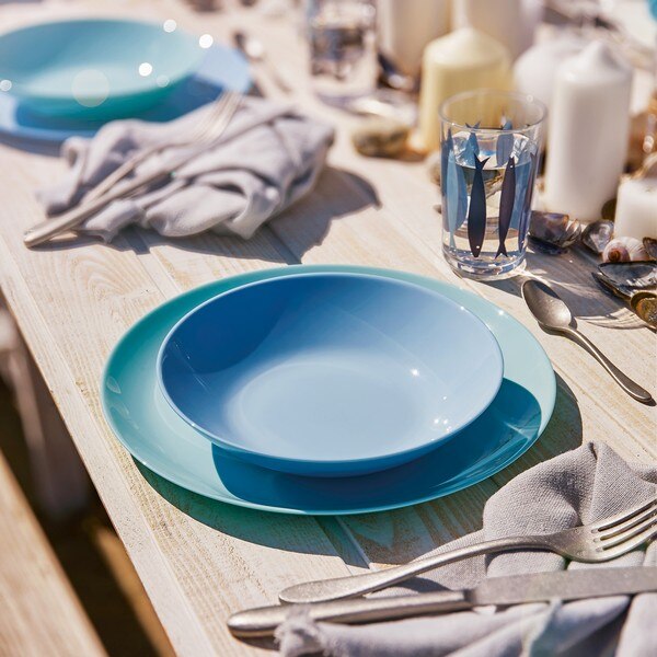 Servies Luminarc Carine Blauw Glas (18 Pcs) – Vicedeal