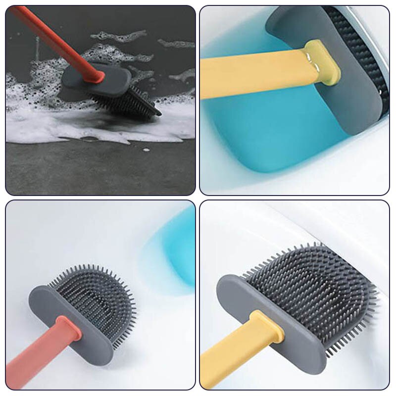 Silicone Toilet Brush Holders Flush Brush Soft Bri... – Grandado