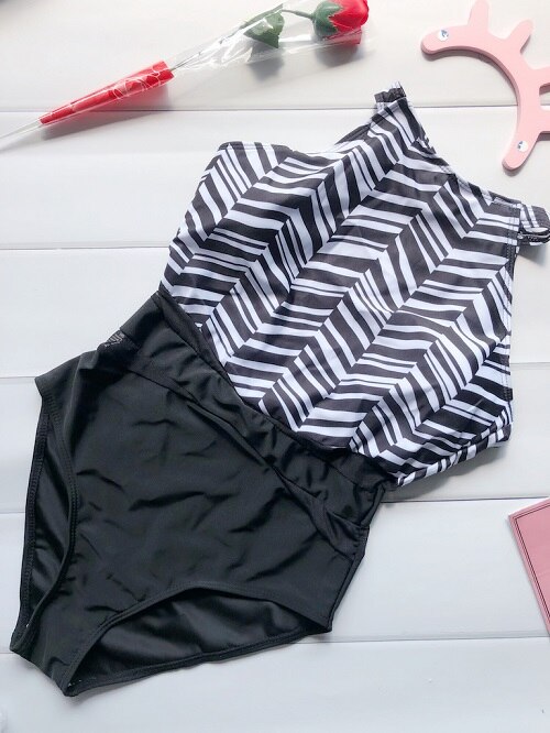 Net Pattern One-Piece Swimsuit Bathing Suit Swimwe... – Grandado