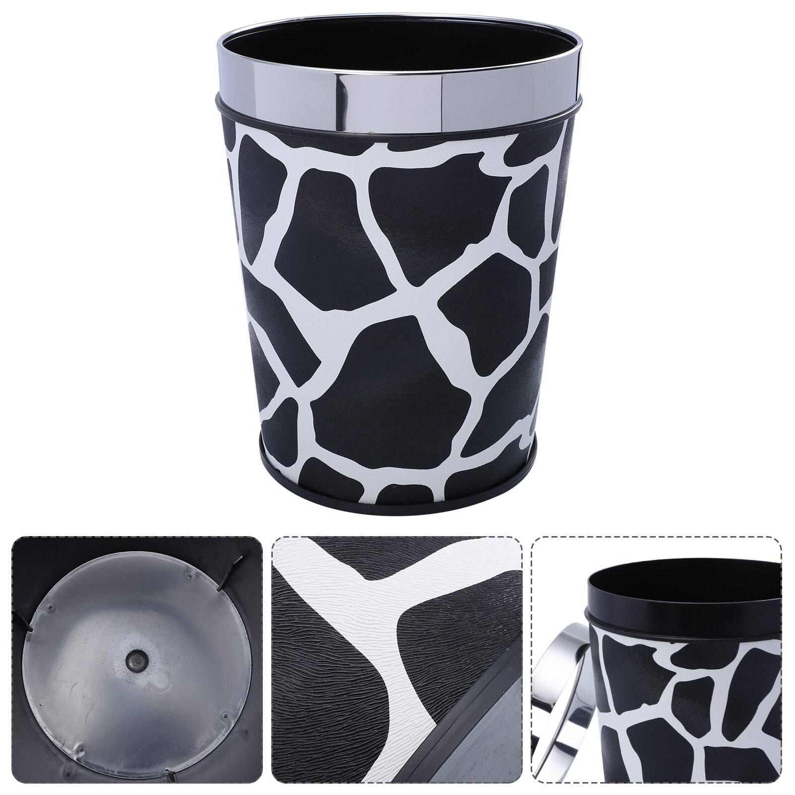 Leather Wastebasket European Style Retro Trash Can... – Vicedeal