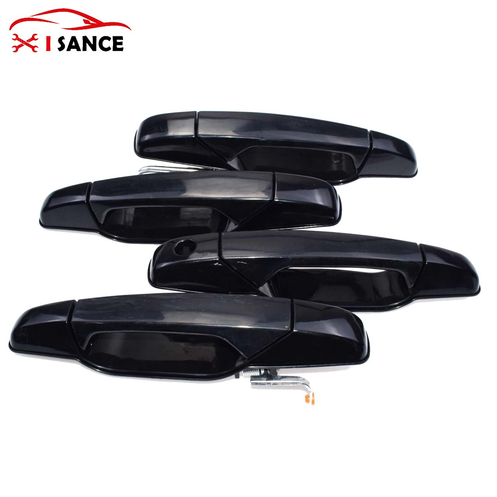 Black Outer Door Handles Front Rear Left Right For... – Grandado