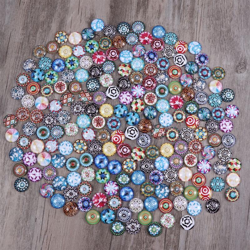 200pcs Mixed Color Glass Buttons Round DIY Mosaic ... – Grandado