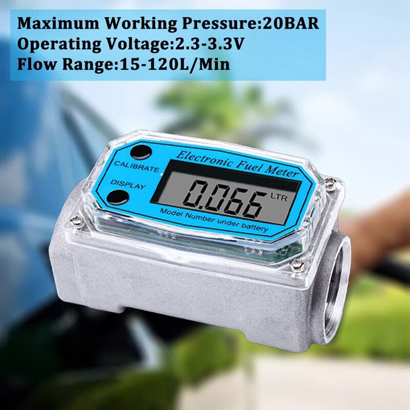 Turbine Flow Meter Electronic LCD Digital Display ... – Vicedeal