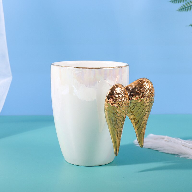 Angel Wings Coffee Mugs Ceramic Cups and Mugs Hand... – Grandado