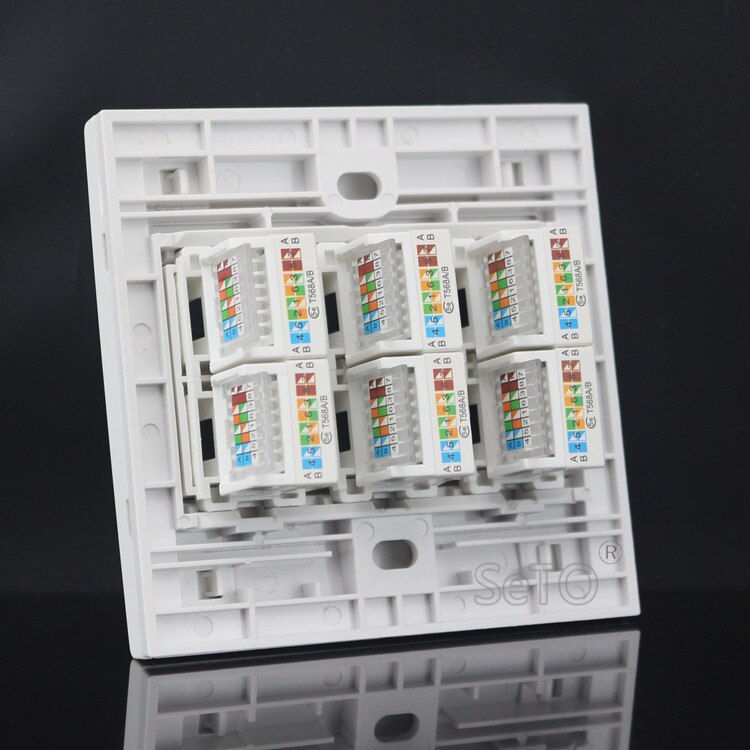SeTo 86 Type Six RJ45 Cat5e Network Lan Panel Wall... – Vicedeal