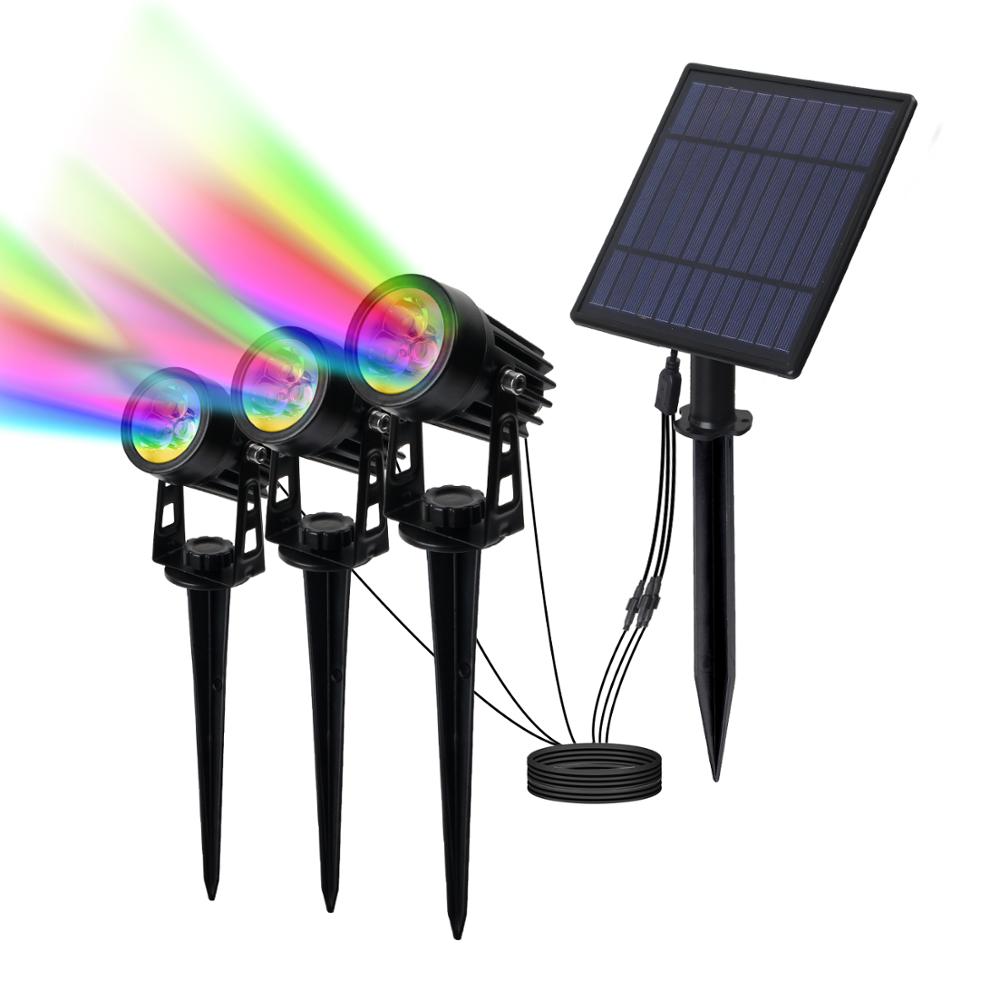 T-SUN Solar Spotlight IP65 Waterdichte Rgb Solar L... – Vicedeal