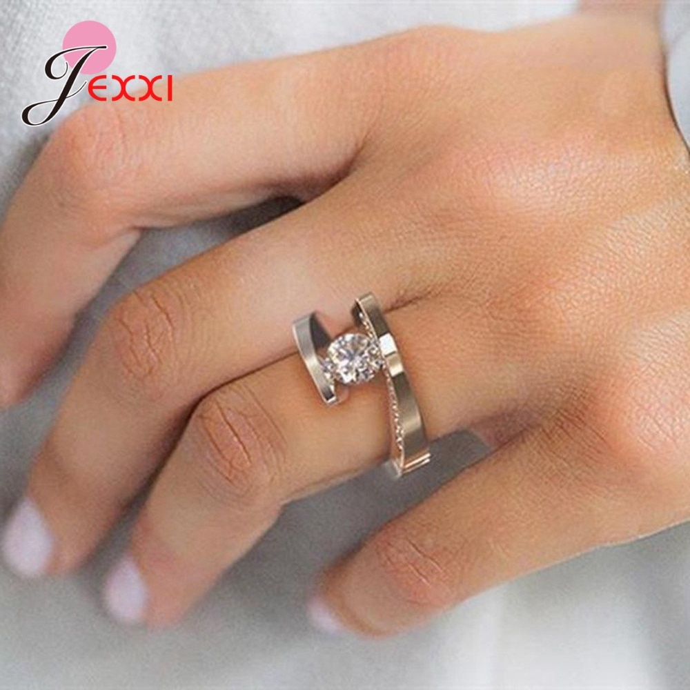 Fine 925 Sterling Silver Statement Finger Rings Pu... – Grandado