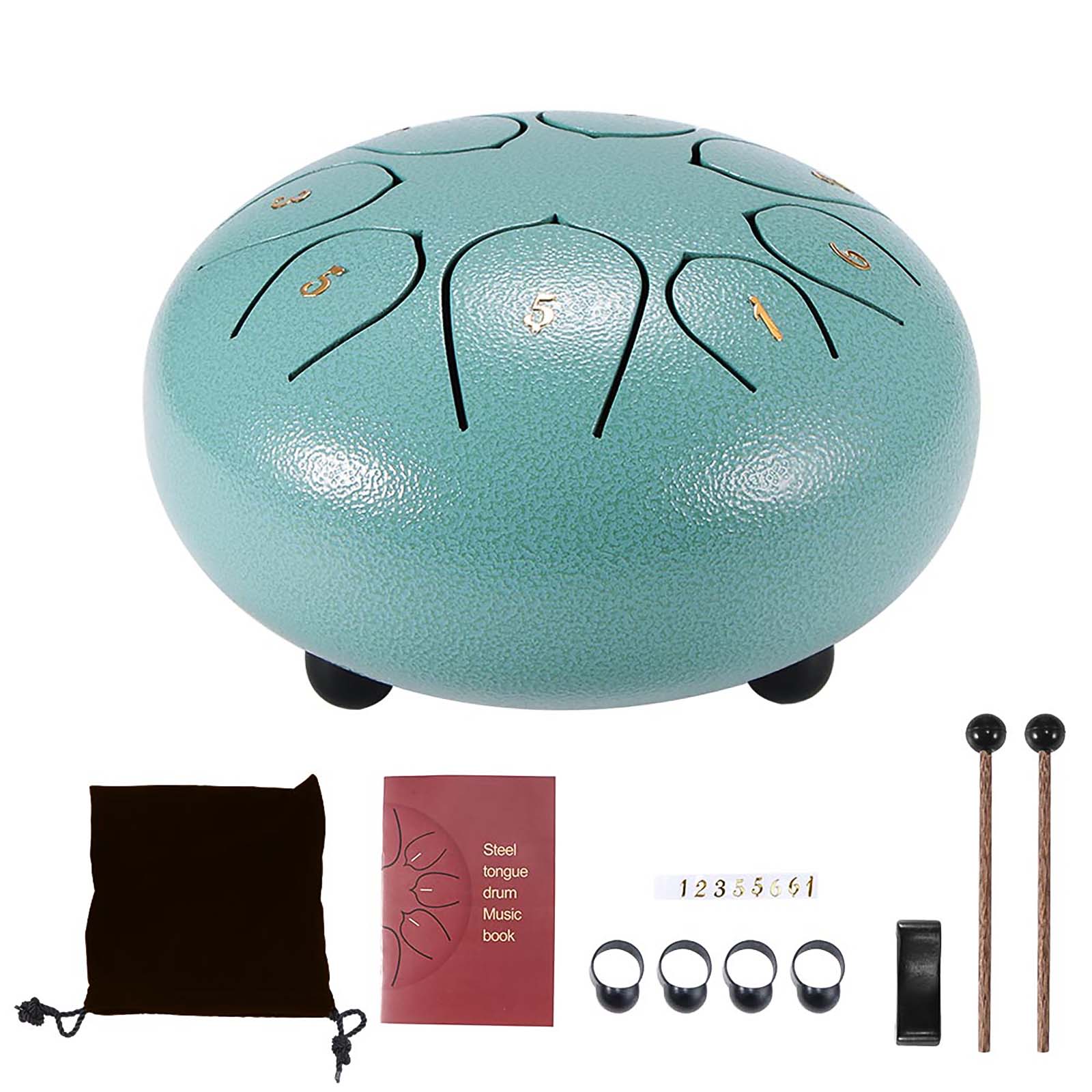 6 Inch Mini Drum 8 Tone Steel Tongue Drum Percussi... – Grandado