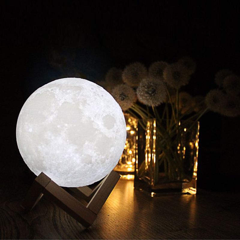 Maan Lamp Decoratie Nachtlampje 2/16 Kleuren Door ... – Vicedeal