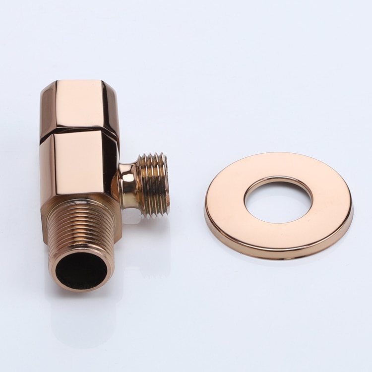 Rose gold 100% brass angle valve cold Water stop v... – Grandado