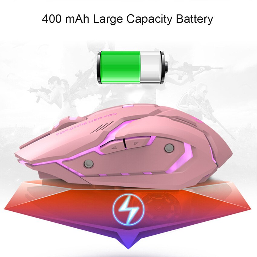 2.4GHz Wireless Gaming Mouse Rechargeable 1600 DPI... – Grandado