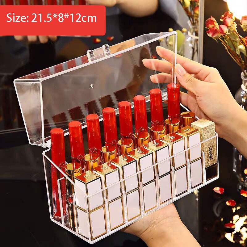Makeup Organizer Storage Box with Lid Perfume Lips... – Grandado