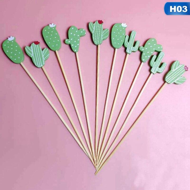 100pc flamingo bambus plukke buffet ananas kaktus ... – Vicedeal