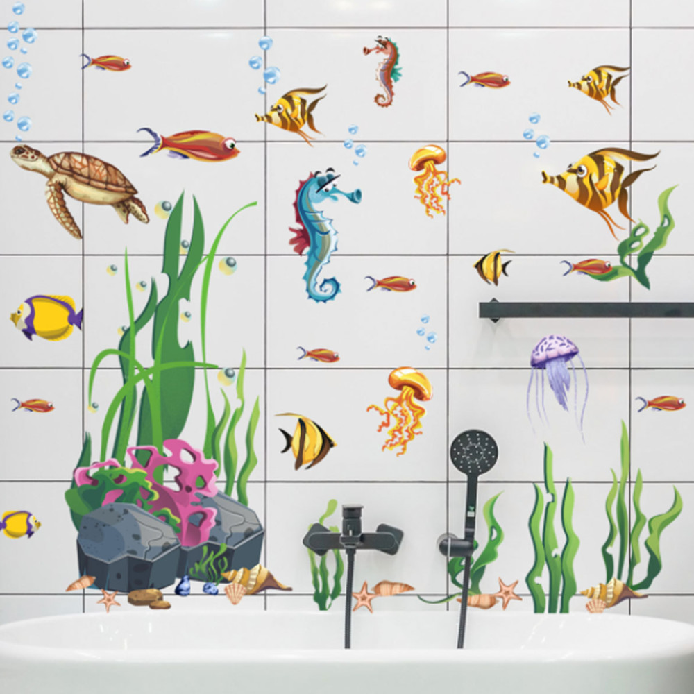 Ocean Creature Sea Life Wall Stickers Home Decorat... – Grandado