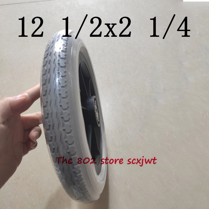 Size12 1/2x21/4 Solid Wheel 12 1/2* 2 1/4 Tubeless... – Grandado