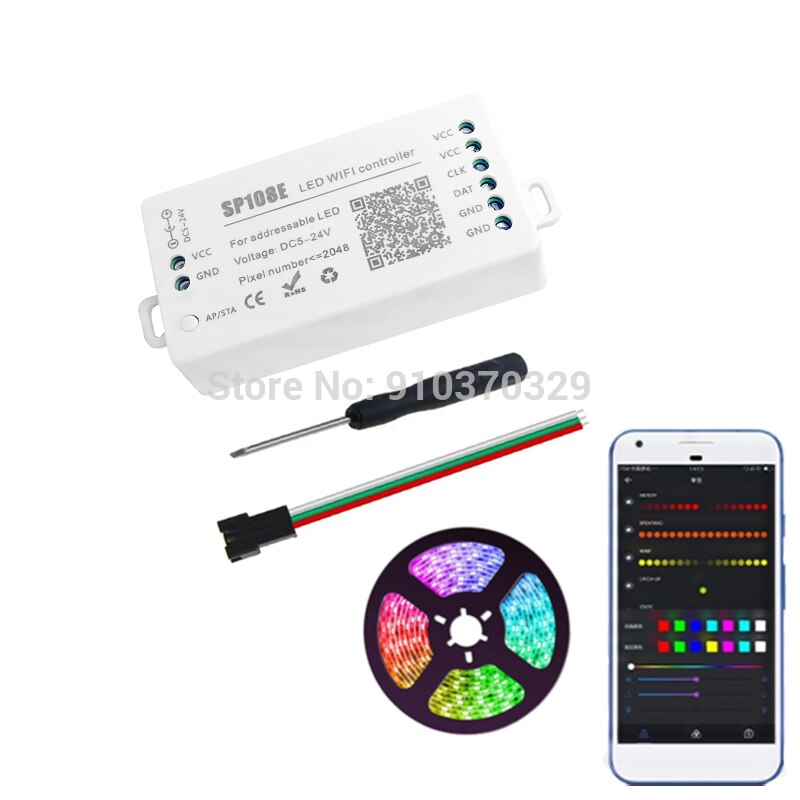 SP108E Spi Wifi Controllor Dream Color Light Strip... – Grandado
