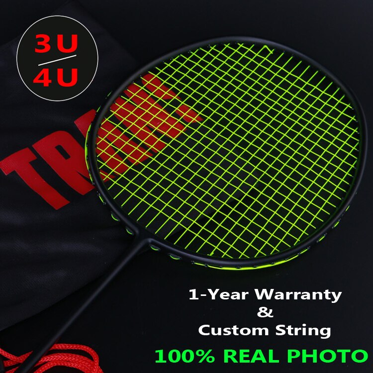 3U/4U 30lbs Black Carbon Fiber Chinese Badminton T... – Vicedeal