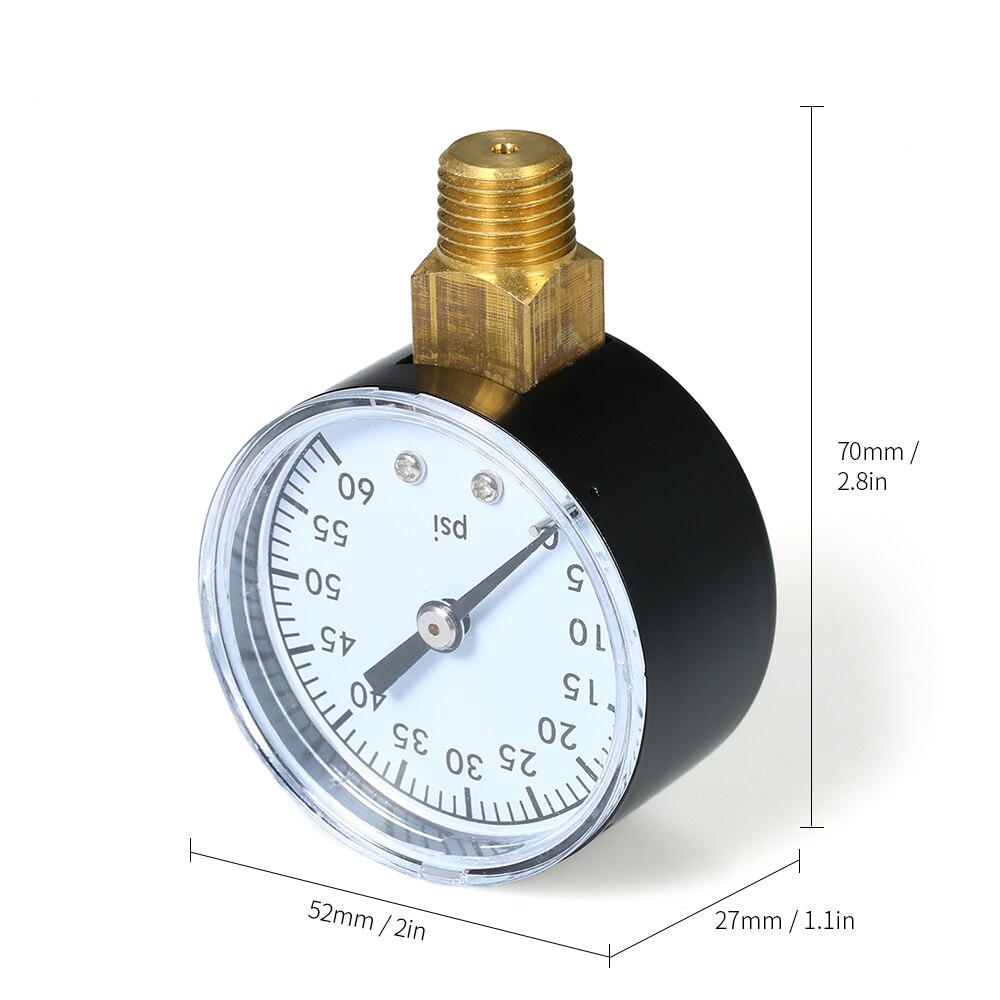 0 ~ 60psi Mechanische Manometer Pool Filter Aquari... – Vicedeal