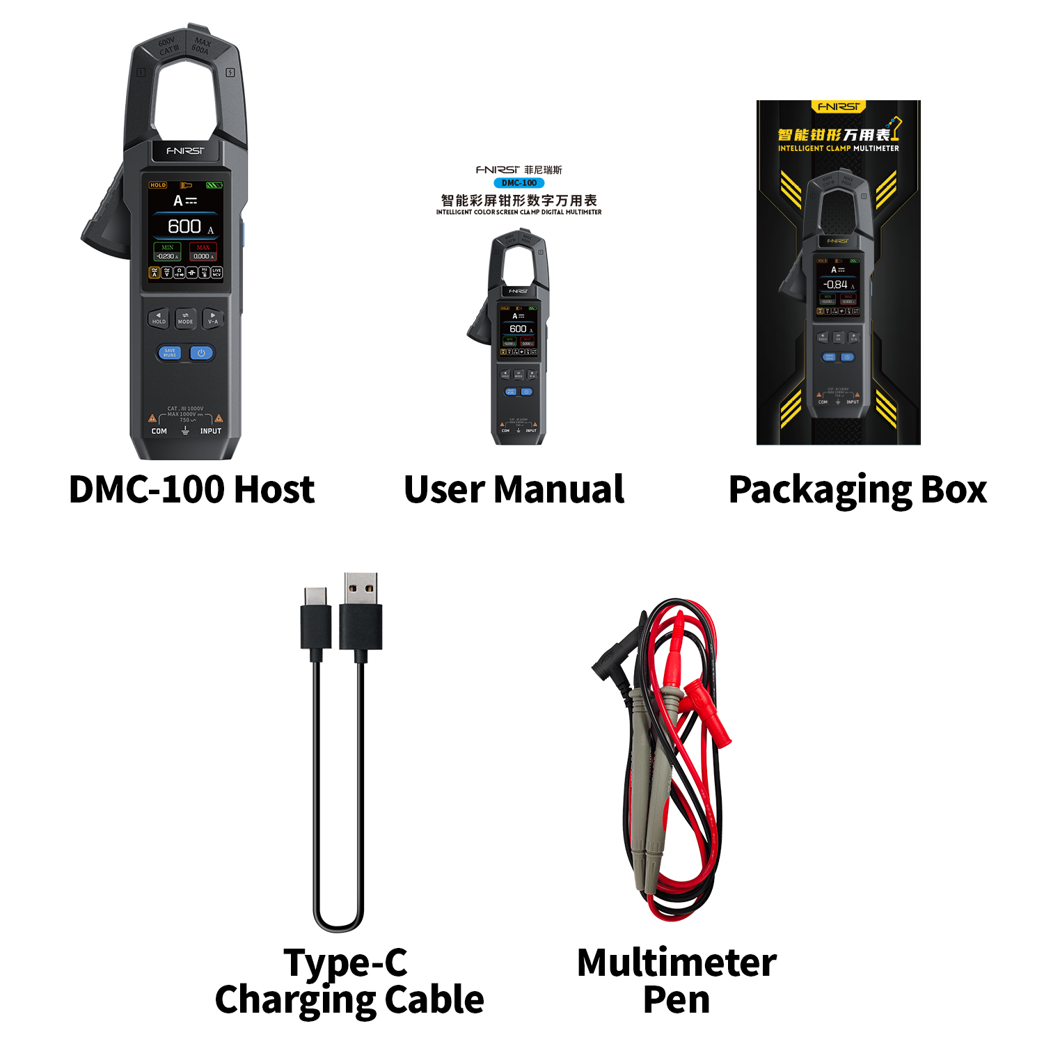 FNIRSI DMC-100 DC AC Stroom Spanning Stroomtang US... – Grandado
