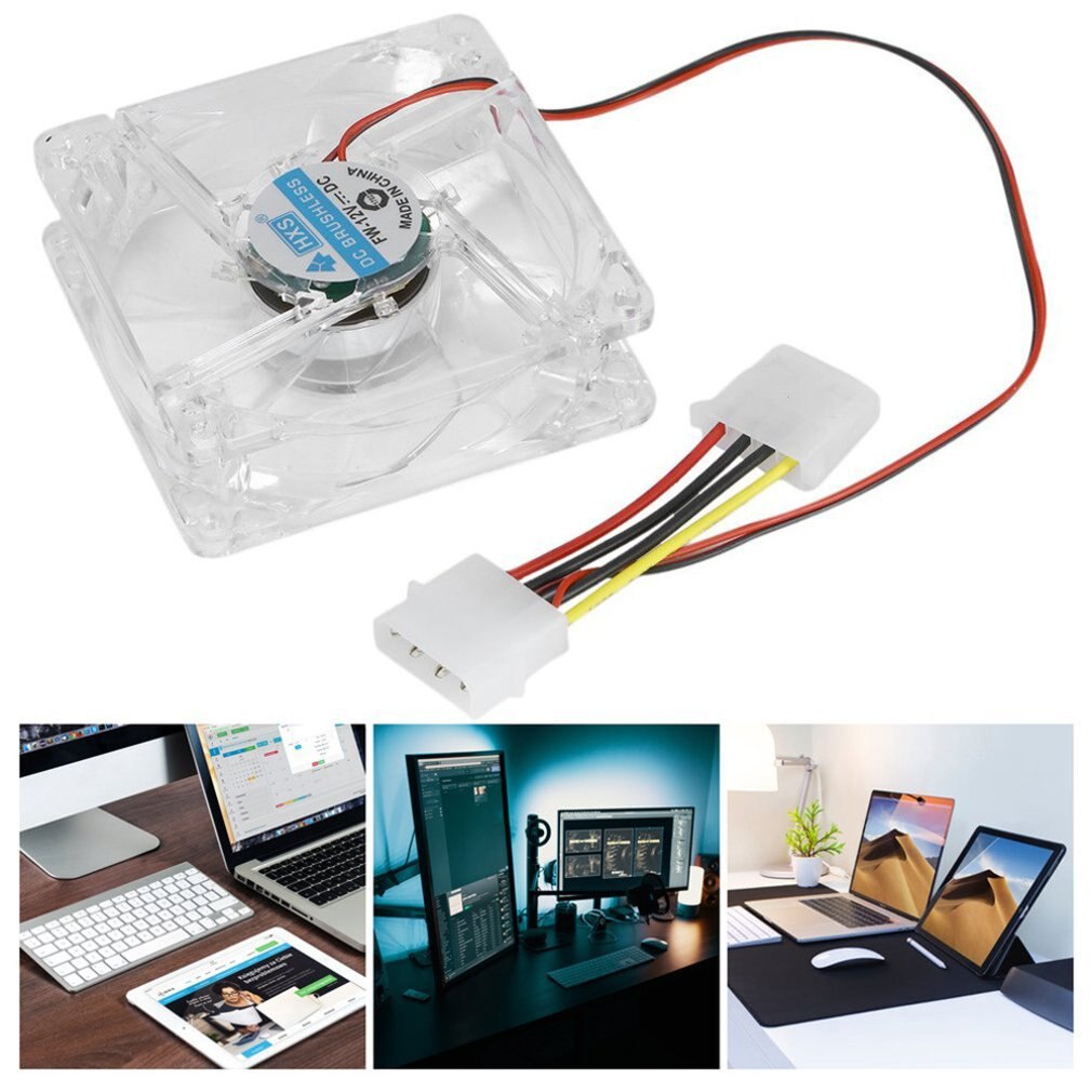 Cooling Fan PC Computer Fan Quad 4 LED Light 120mm... – Grandado