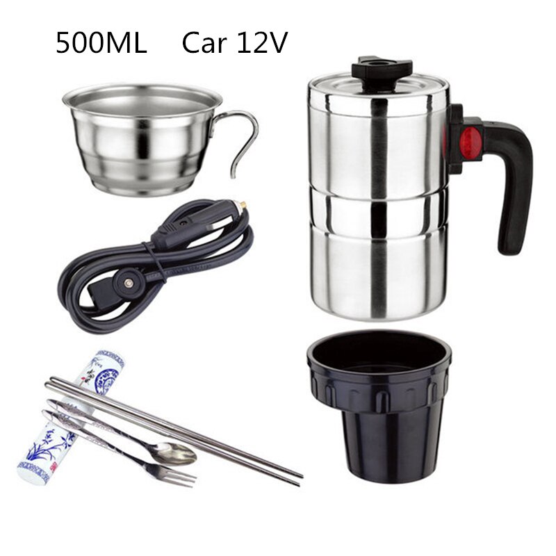 12V Car Kettle Boiling Water Cup Stainless Rice Co... – Grandado