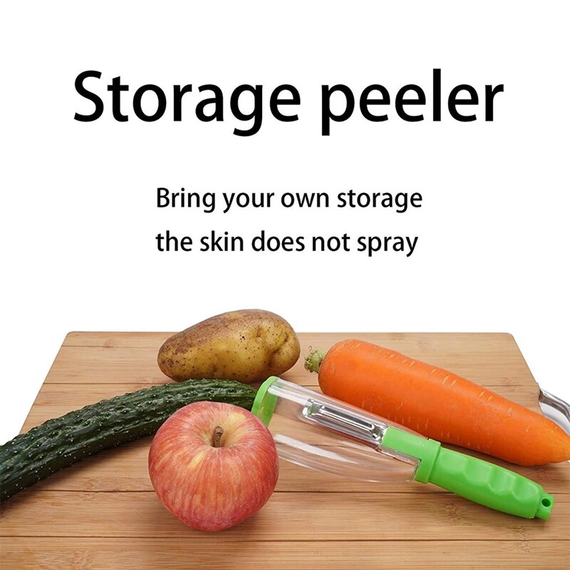 AC86 -2 Pieces of Peeler with Container Stainless ... – Grandado