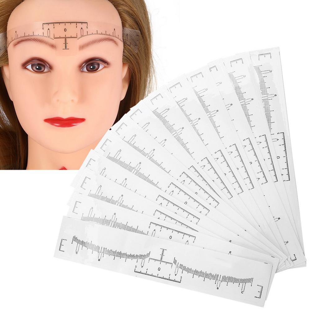 100pcs Disposable Eyebrow Ruler Sticker Eyebrow Sh... – Vicedeal