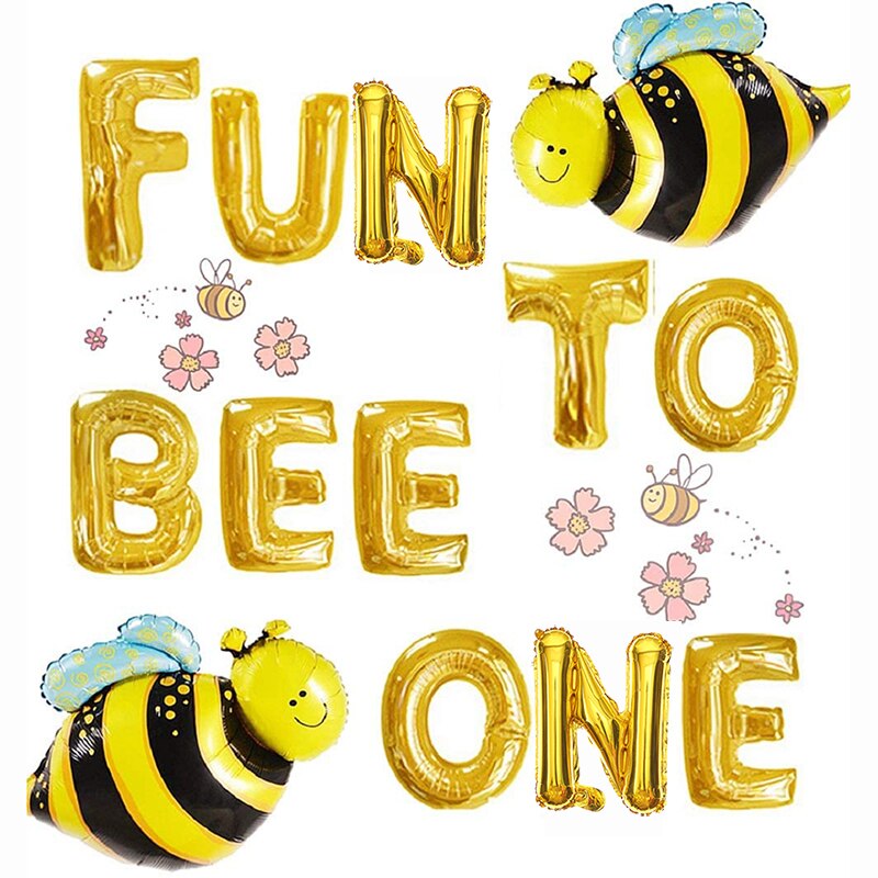 3pcs/set Fun to Bee One Balloons First Year Birthd... – Grandado