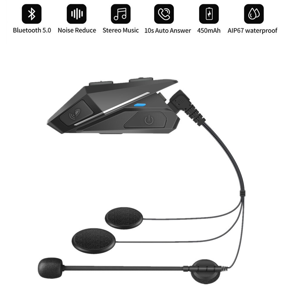 YZ06 Motorrad Helm Headset Bluetooth 5,0 Drahtlose... – Grandado