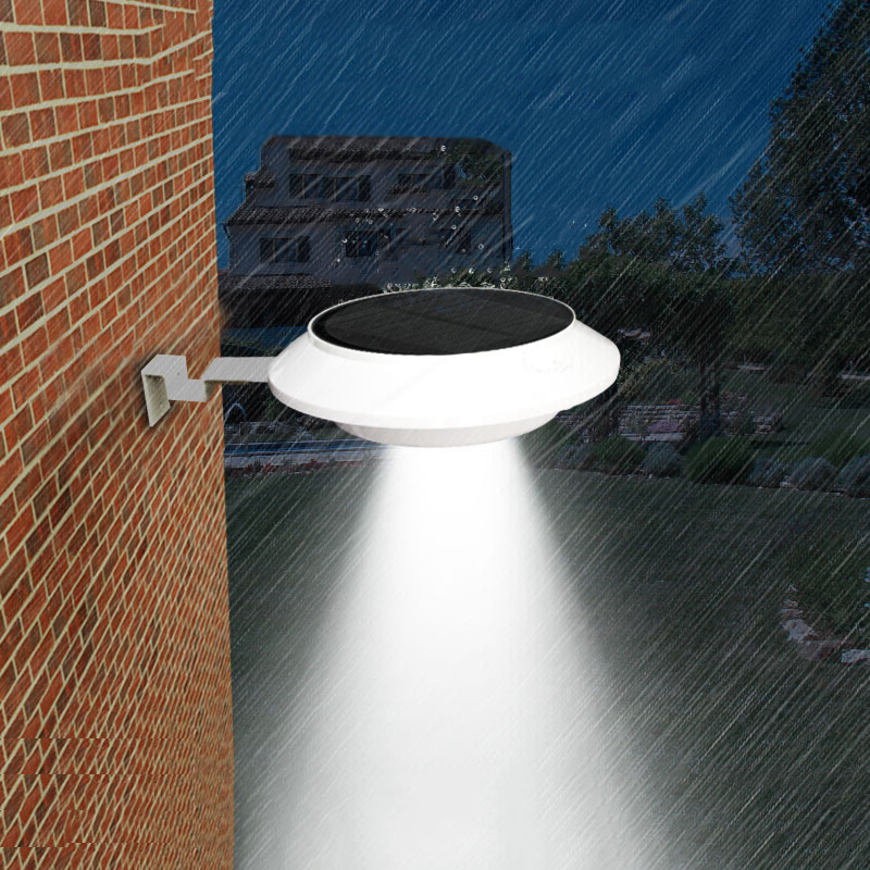 4 led solar powered calha luz ao ar livre jardim q... – Grandado