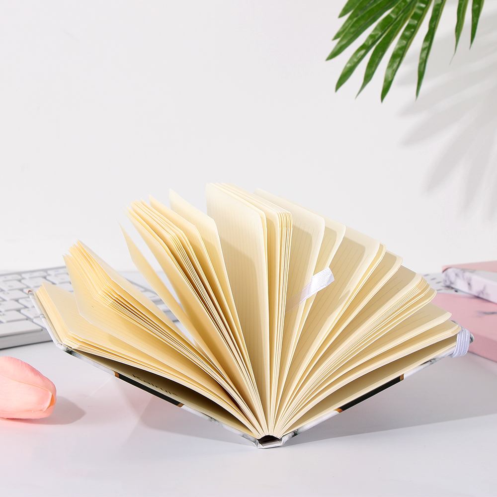 96 Sheets Marble Pattern Notebook Student Pocket N... – Grandado