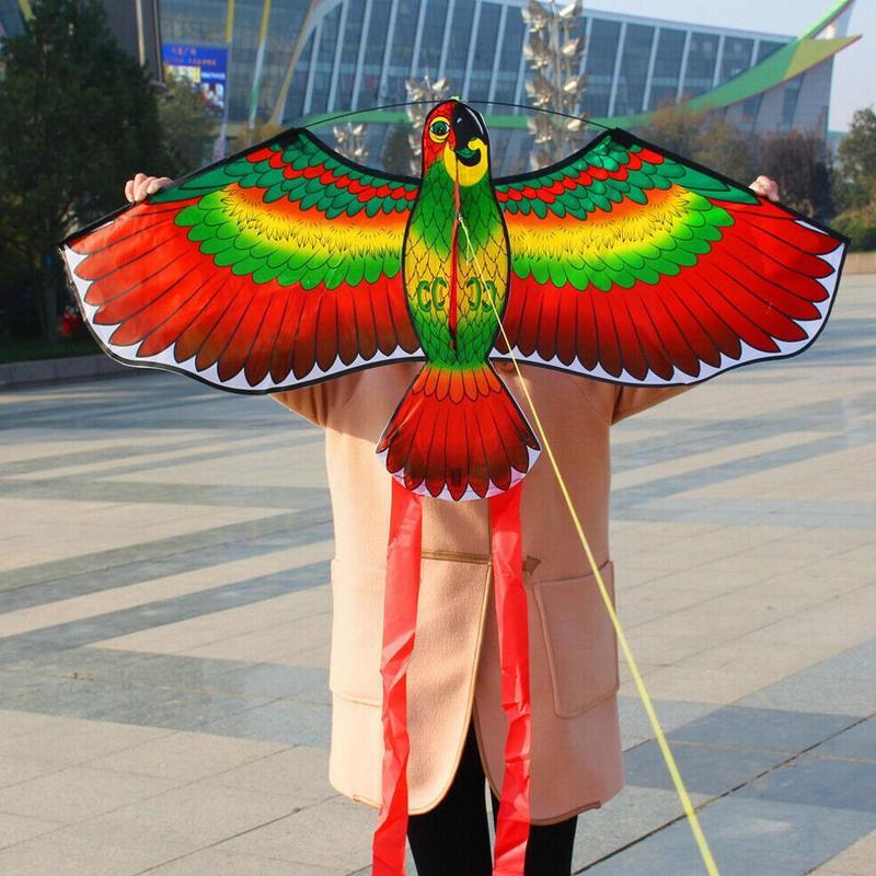 Red Parrots Kite With Single Line Outdoor Sports F... – Grandado