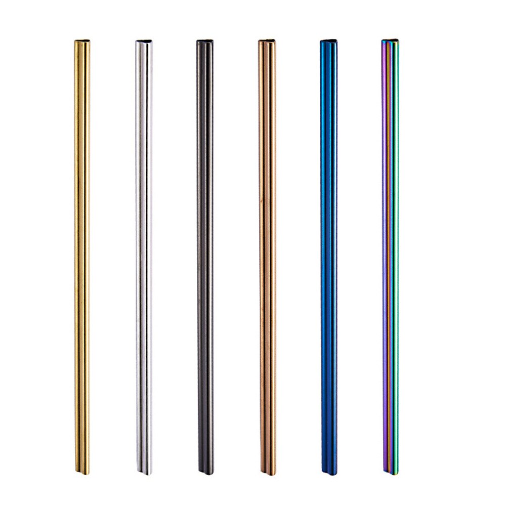 6 Kleuren Herbruikbare Rietje Milieuvriendelijke 3... – Vicedeal