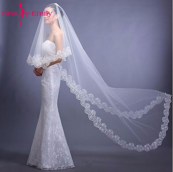 Cathedral Wedding Veil Accessories Voile Mariage V... – Grandado