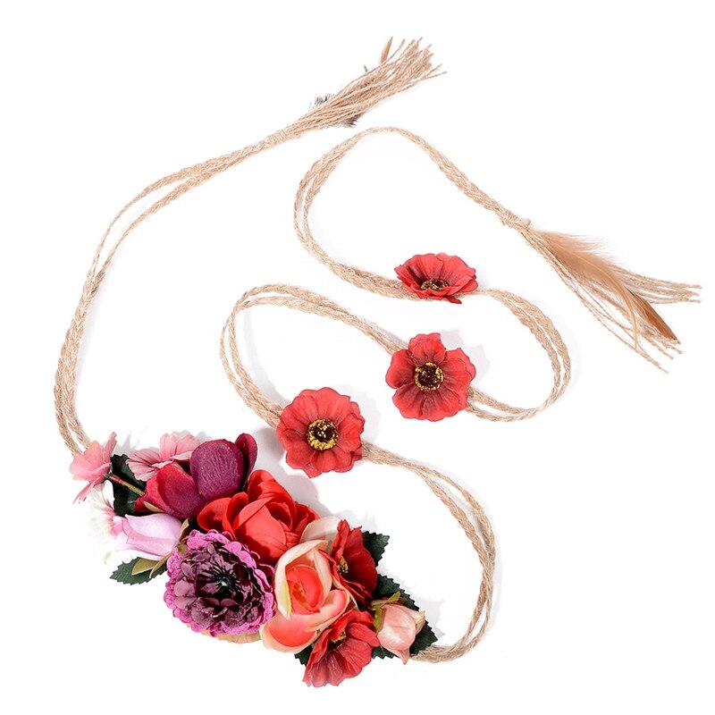 IMIXLOT Sweet Romantic Lily Rose Flower Belt for W... – Grandado