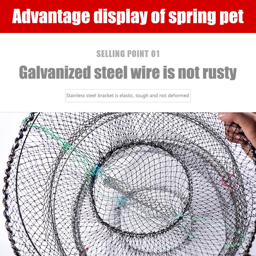 Fishing Collapsible Trap Cast Keep Net Crab Crayfi... – Grandado