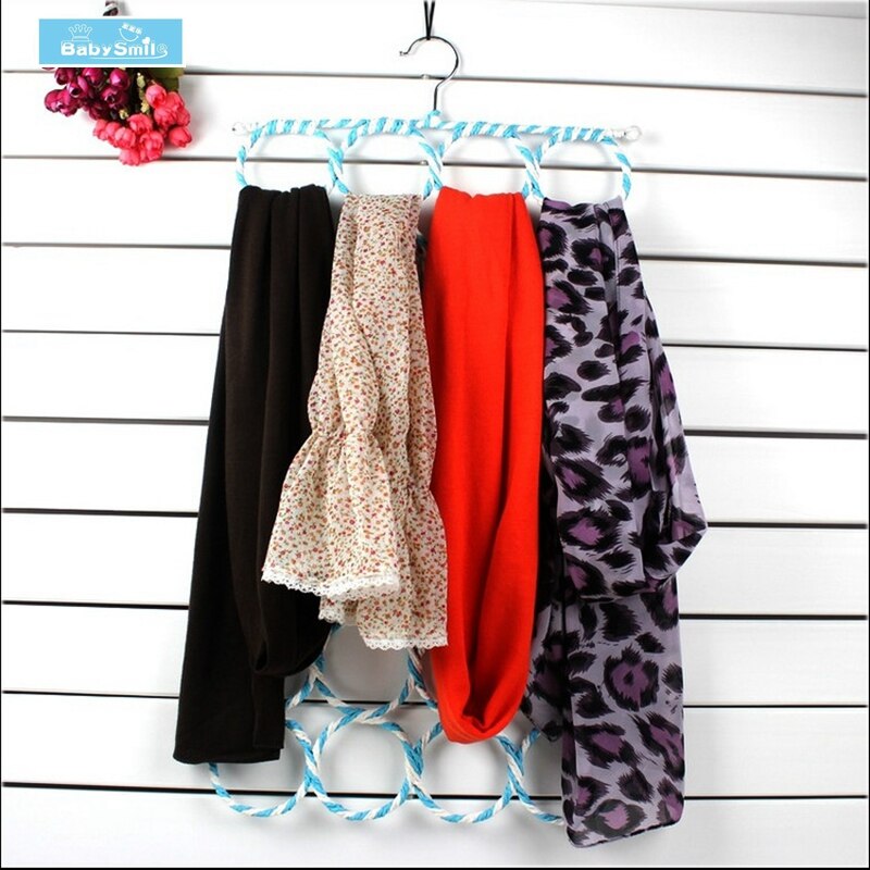Folding 28 Ring Scarf Hangers Steel Wire Rattan Sc... – Grandado