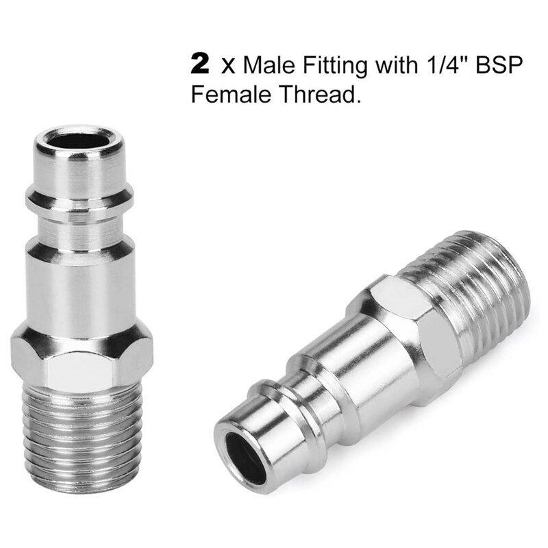 10Pcs Pneumatic Quick Connector 1/4 Inch BSP Male ... – Grandado