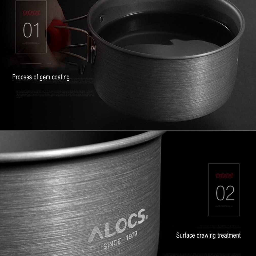 Durable ALOCS Portable Outdoor Pot Camping Outdoor... – Grandado