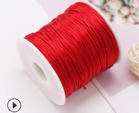 1MM Red Macrame Cord Strong Braided Silk Satin Nyl... – Grandado